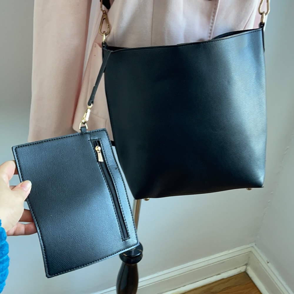 Miniso Minimalist Bucket Bag Black - Gem